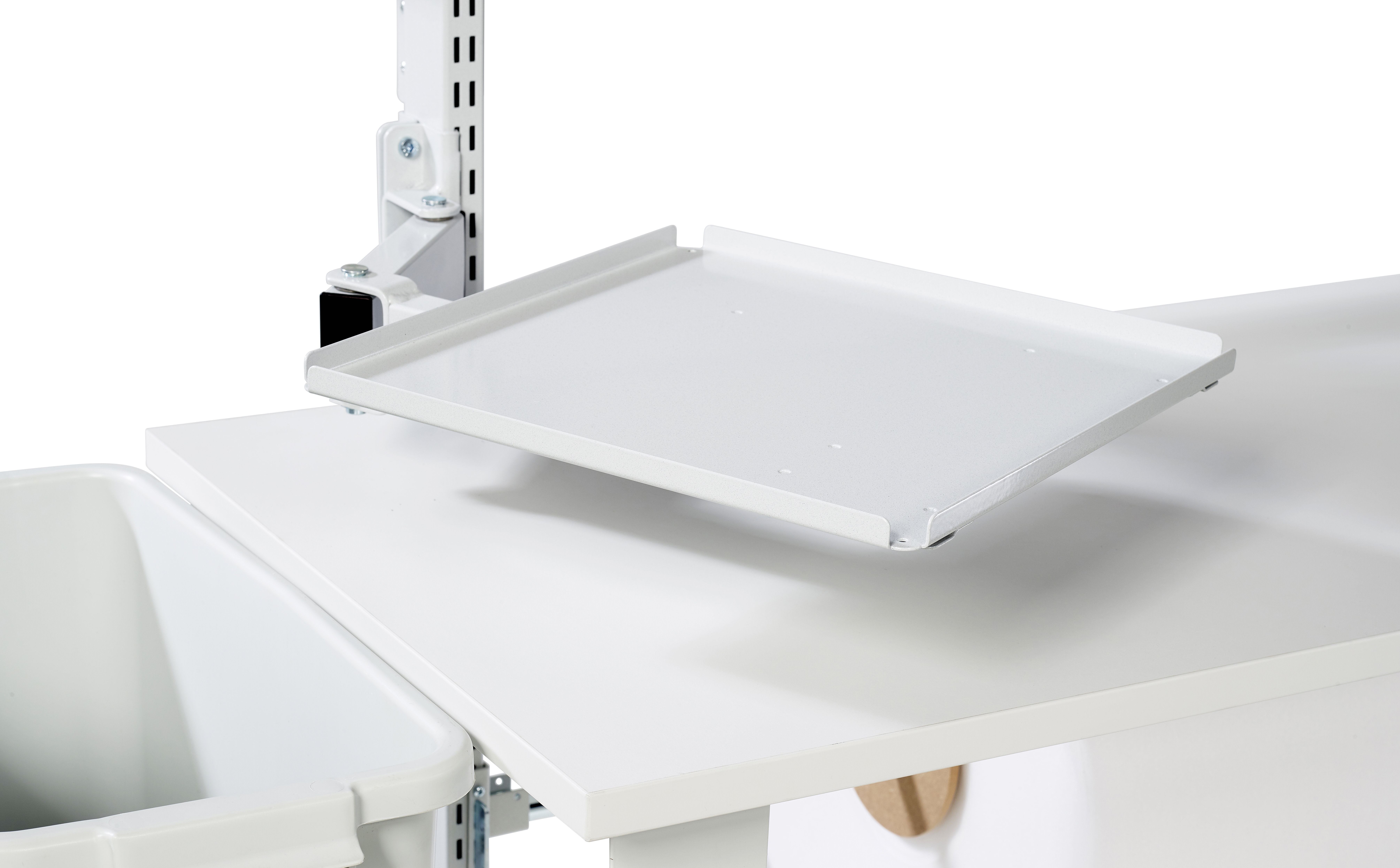 Schwenkbare Laptop-/Druckerablage mit Doppelarm, ESD | Treston